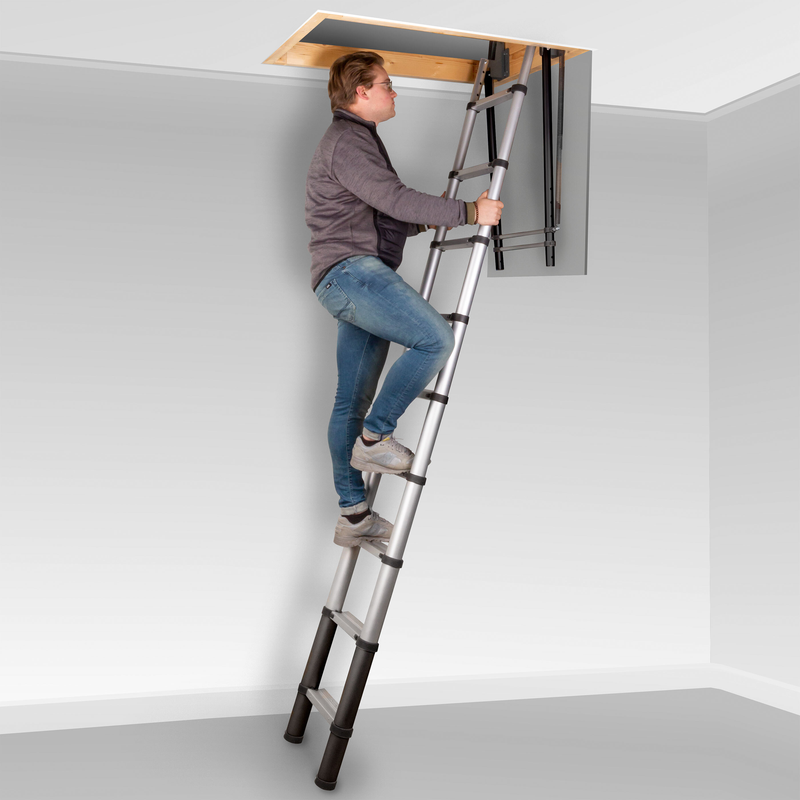 Batavia Teleskopische Dachbodenleiter | ALDI ONLINESHOP
