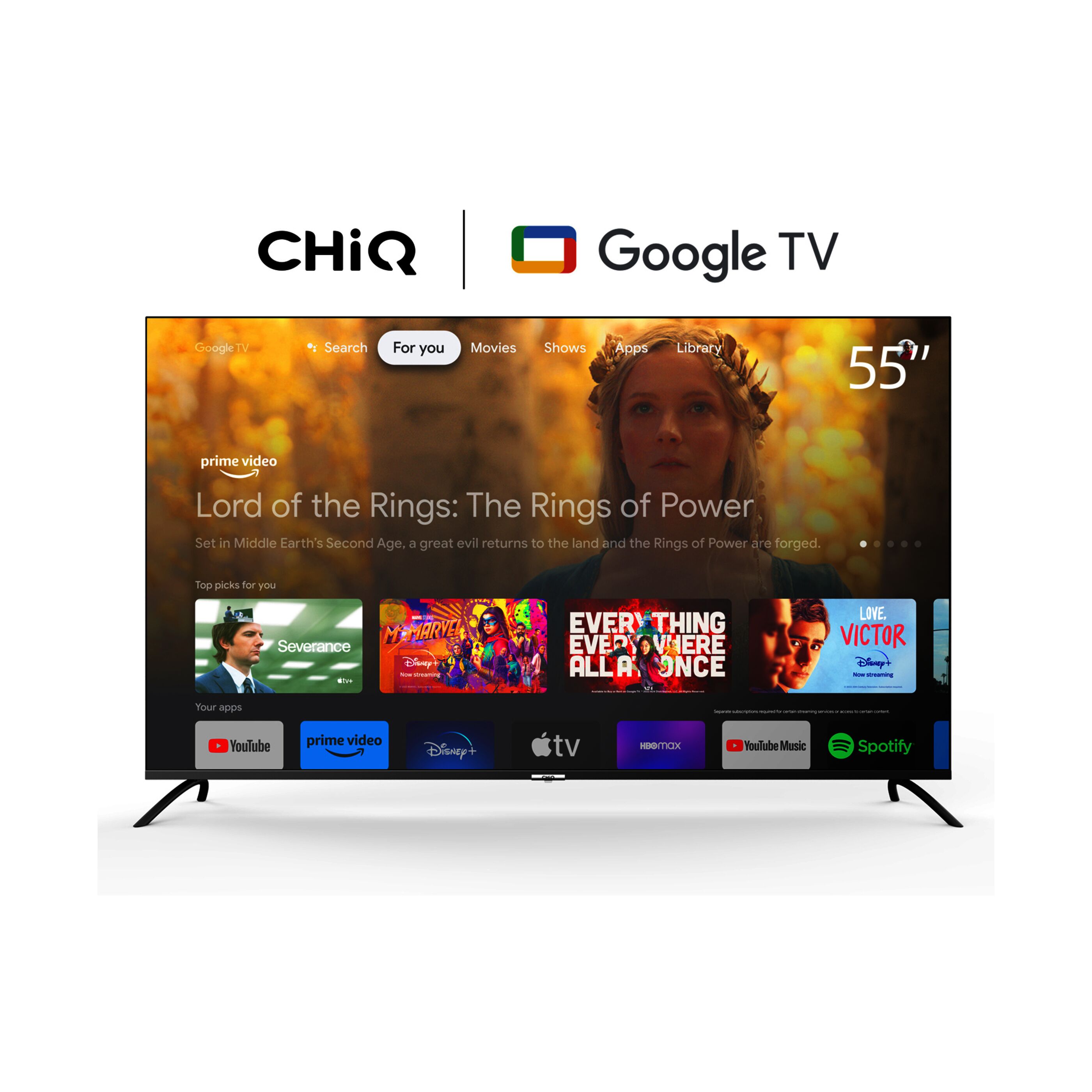 CHIQ QLED Smart Google TV, 127 cm (50") U50QM8V | ALDI ONLINESHOP